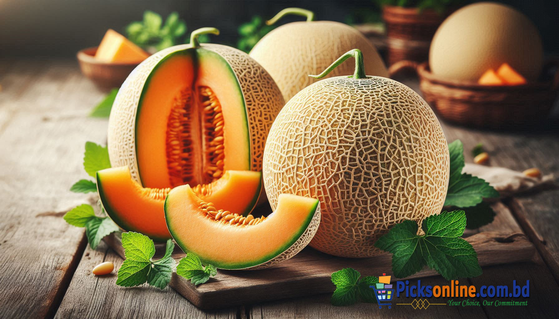 MELON CANTALOUPE [1.3KG-1.6KG] - PicksOnline.Com.BD